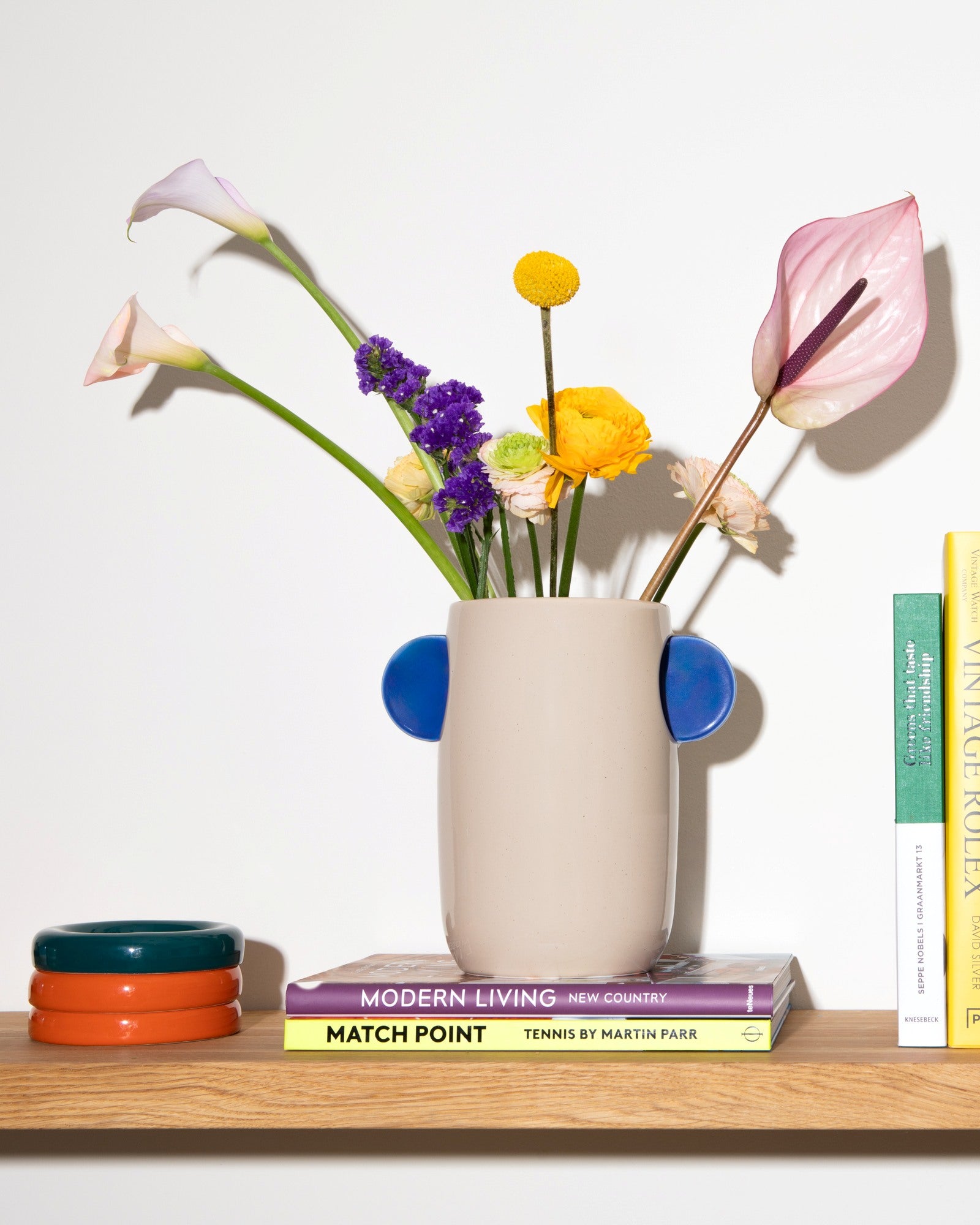 Tomar Vase M sand blau