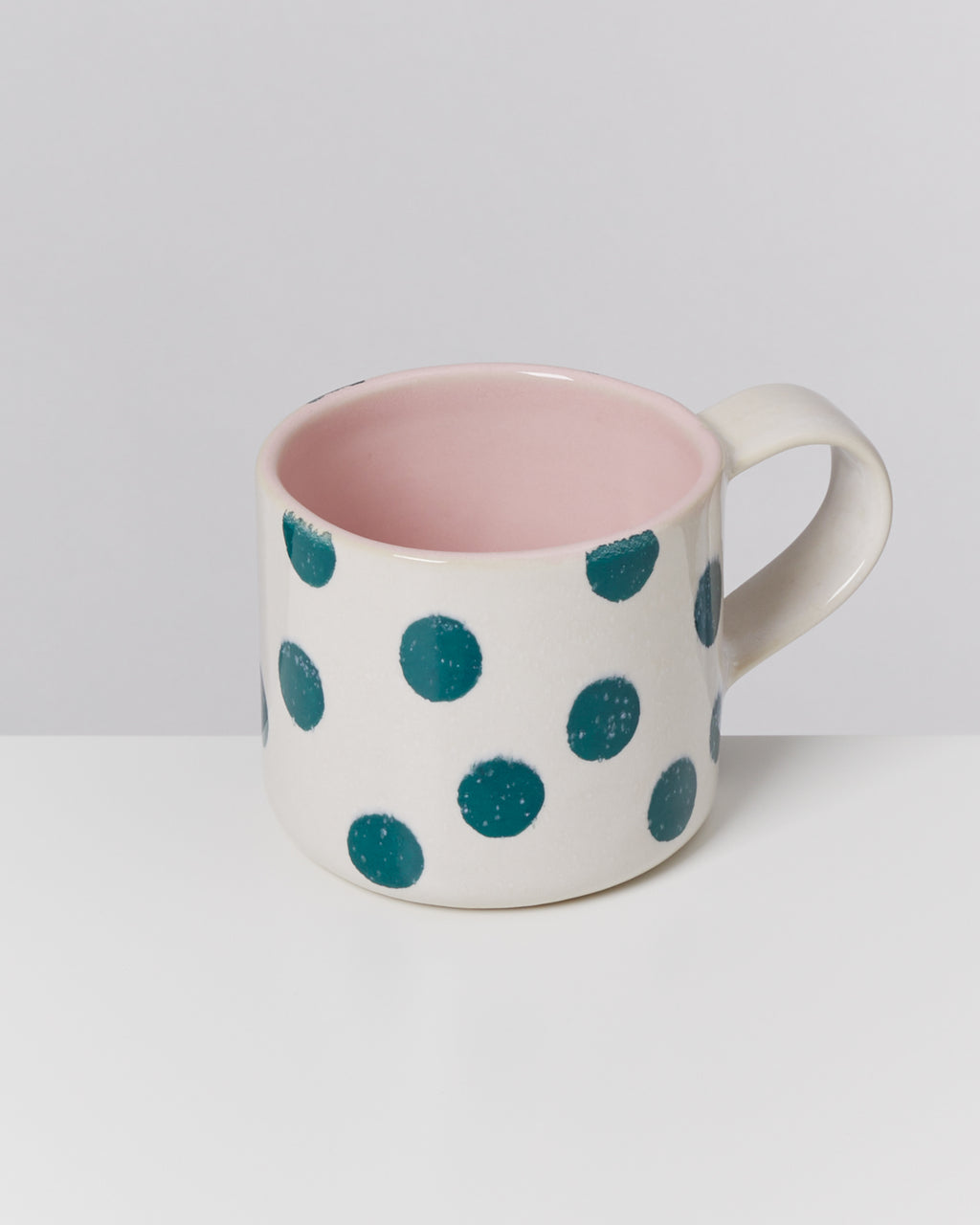 Nódoa Tasse rosa mit grünen Punkten – Motel a Miio