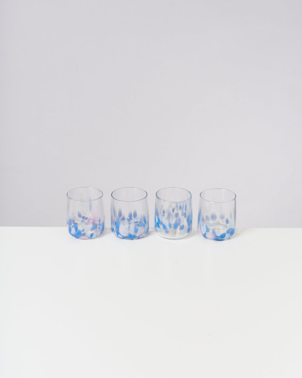 Alegria 4er Set Glas klein big drops blau – Motel a Miio