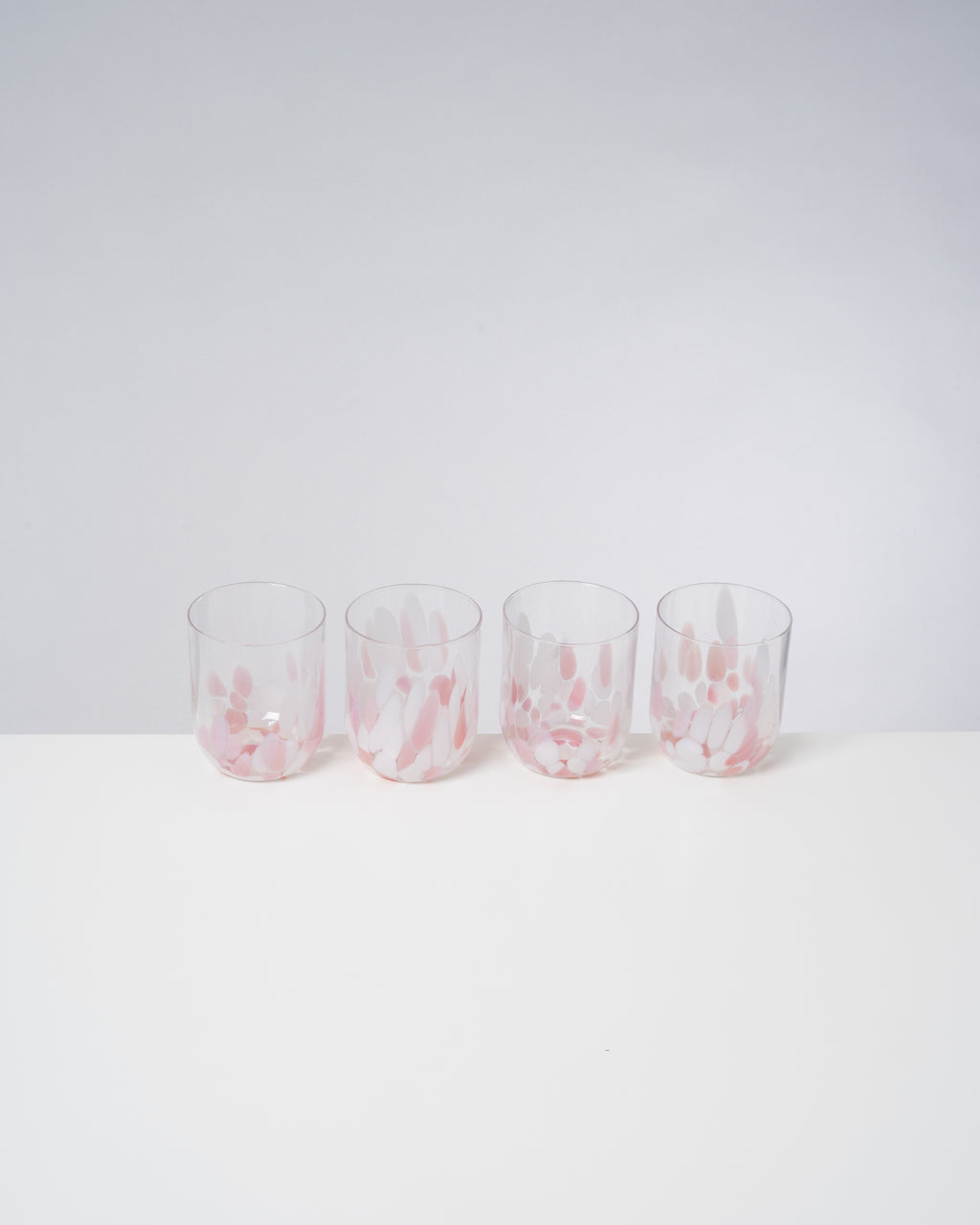 Alegria 4er Set Glas groß drops rosé – Motel a Miio